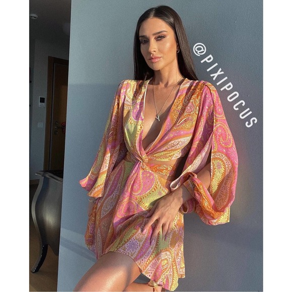 Zara | Dresses | Zara Cutout Balloon Sleeve Dress S | Poshmark